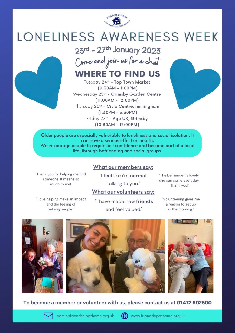 Loneliness Awareness Week 2023 – Friendship at Home