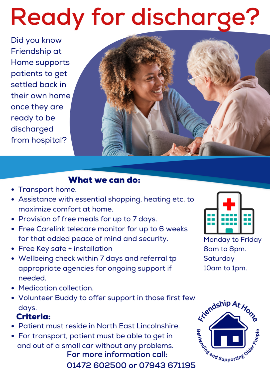 Hospital Discharge Support – Friendship at Home